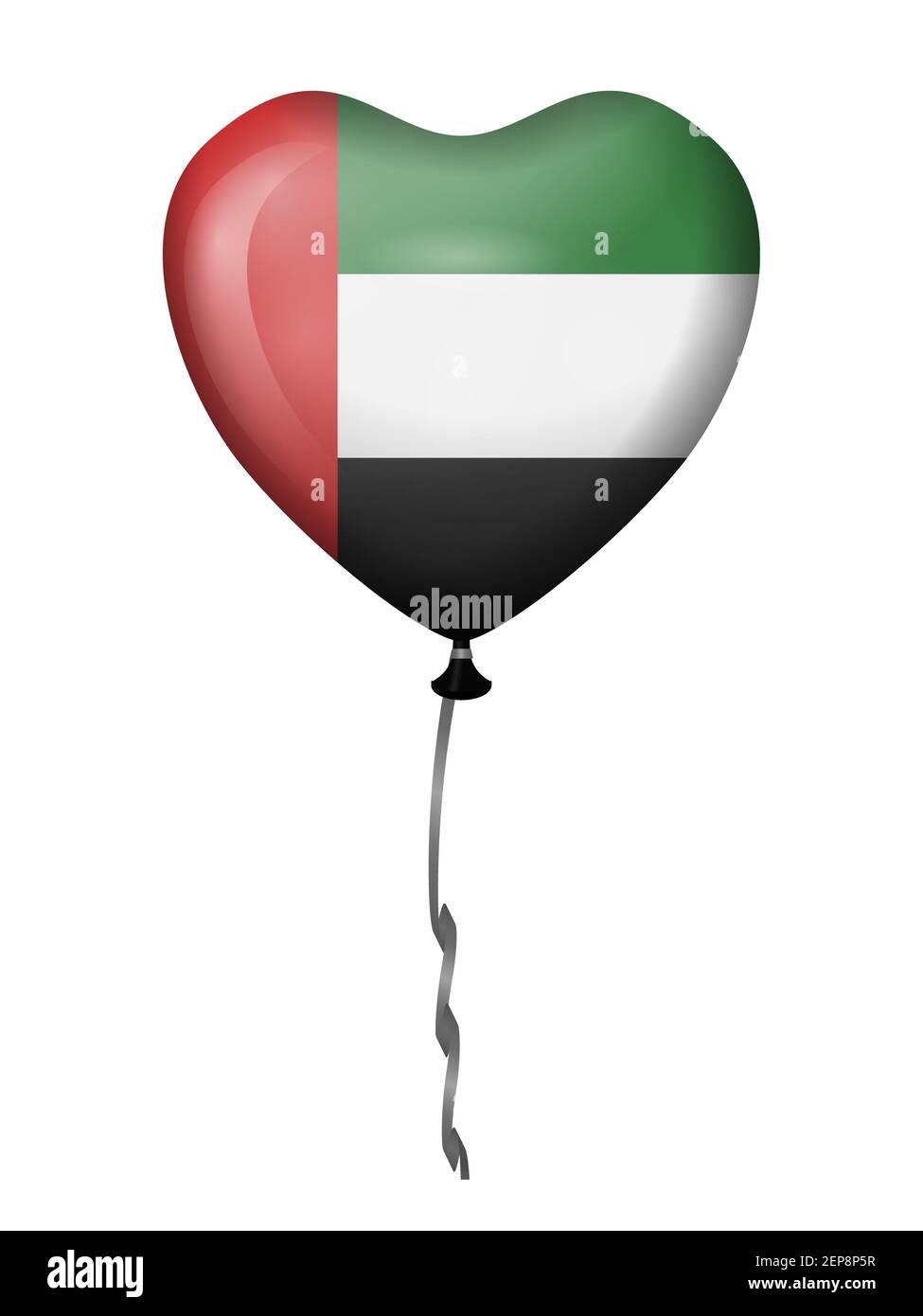 Heart balloon UAE flag on a white background. Vector illustration Stock ...