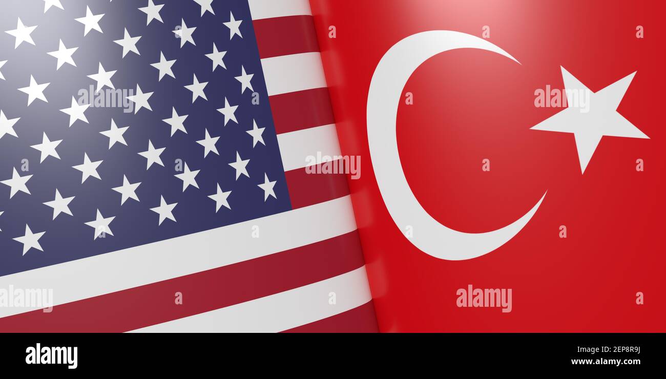 International politics, economics and trade. 3D concept: Dual ...