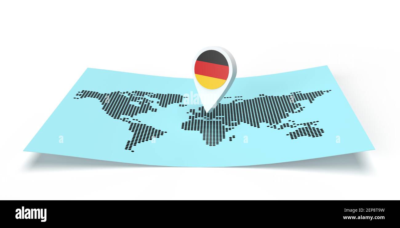 3d germany map flag illustration hi-res stock photography and images ...