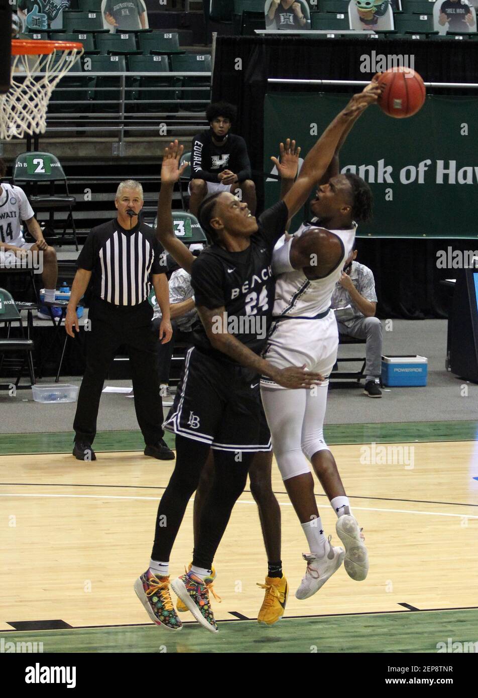 February 26, 2021 - Long Beach State 49ers forward Joe Hampton #24 ...