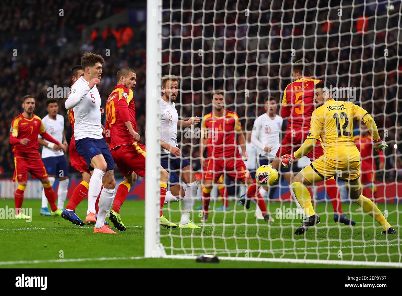 Harry Kane of England scores a goal to make it 2-0 during the UEFA Euro ...