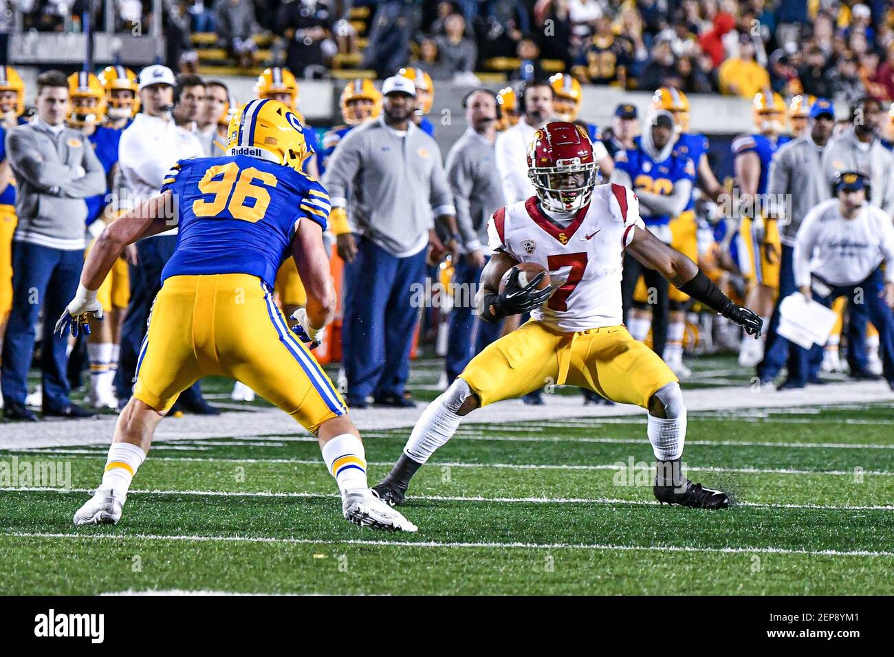 November 16, 2019: USC Trojans running back Stephen Carr (7) makes a ...