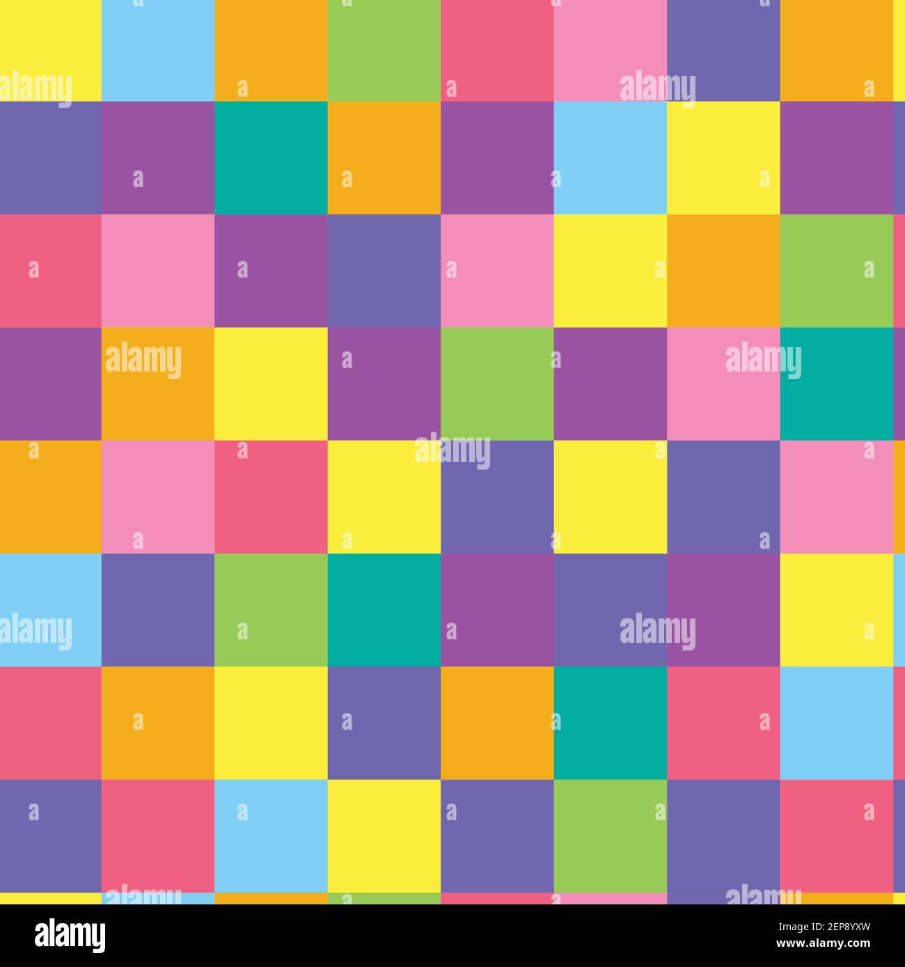 Geometric checkered seamless pattern, in pastel colors. Vector colorful ...
