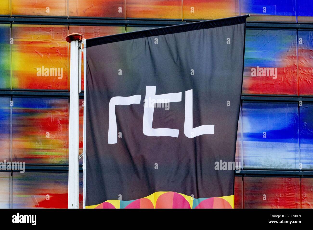 HILVERSUM, Mediapark, 17-11-2019, Logo and exterior of RTL Nederland ...