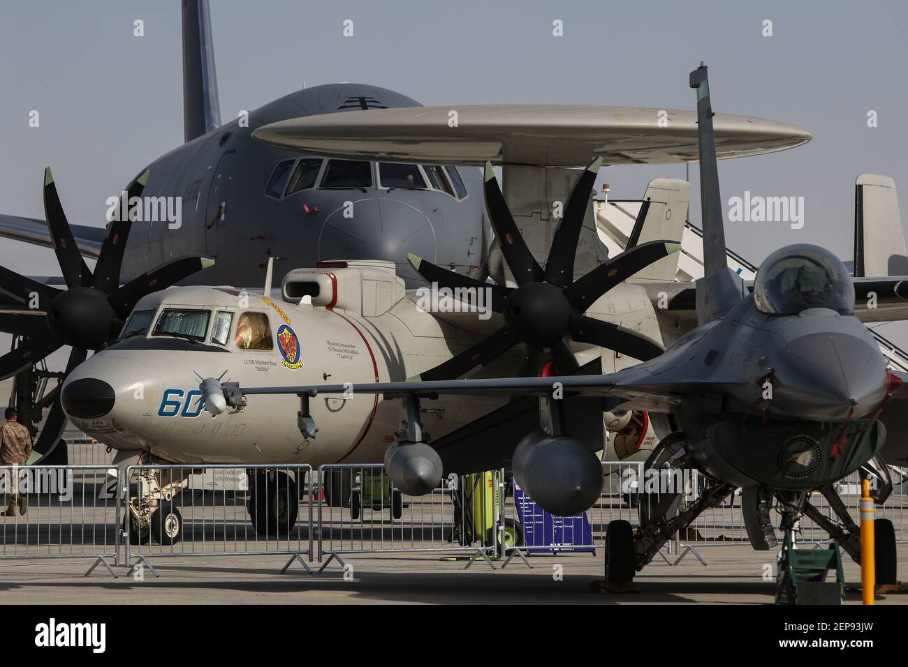 US Air Force aircraft on a static display, during the opening day of ...