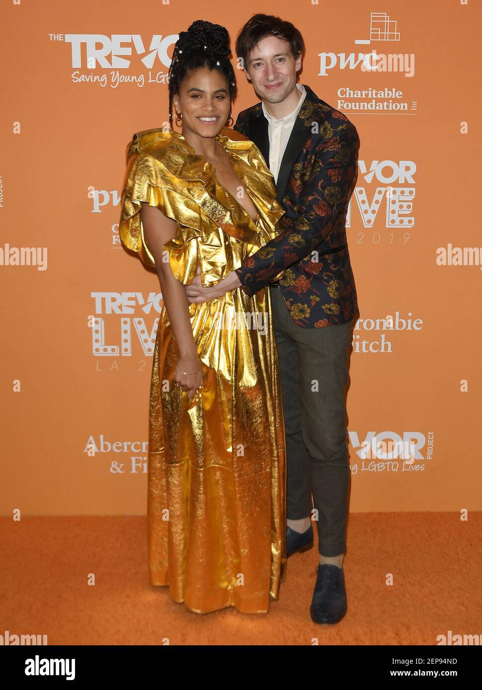 (L-R) Zazie Beetz and David Rysdahl at the Trevor Project's TrevorLIVE ...