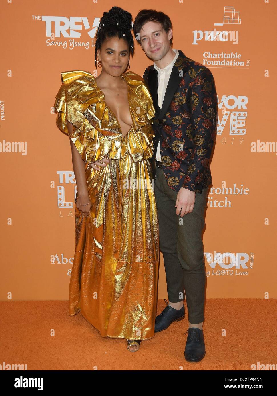 (L-R) Zazie Beetz and David Rysdahl at the Trevor Project's TrevorLIVE ...