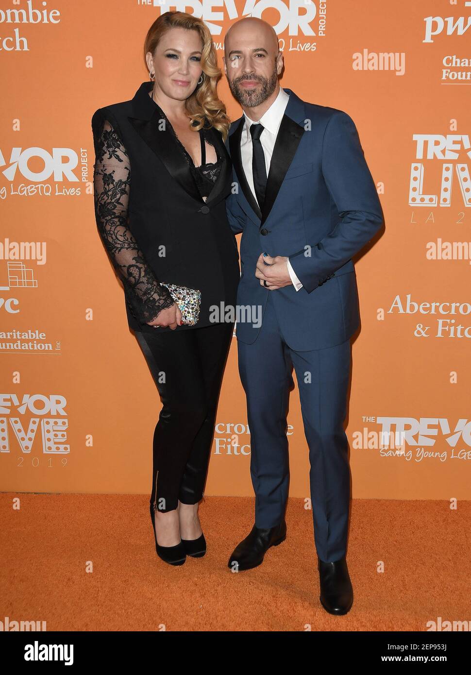 (L-R) Deanna Daughtry and Chris Daughtry arrives at the Trevor Project ...