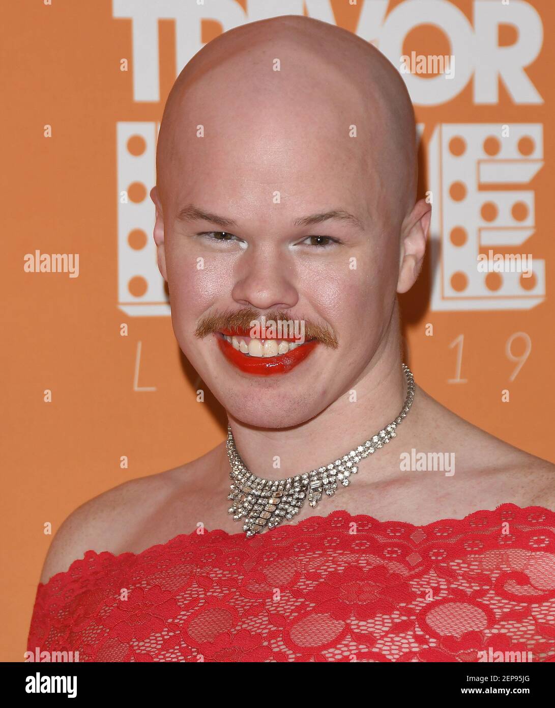 Sam Brinton arrives at the Trevor Project's TrevorLIVE LA 2019 held at ...