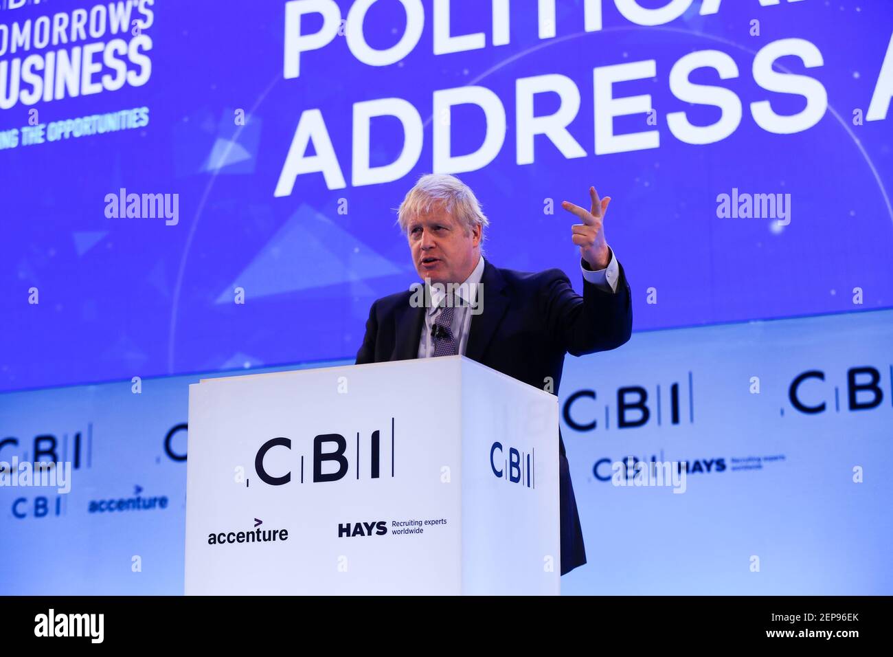 British Prime Minister, Boris Johnson makes a keynote political speech ...