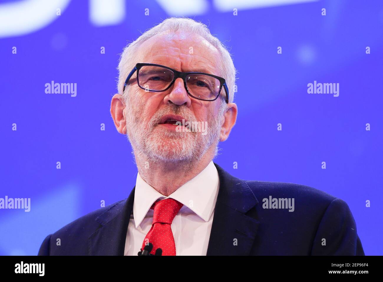 Leader of the Labour Party, Jeremy Corbyn makes a keynote political ...