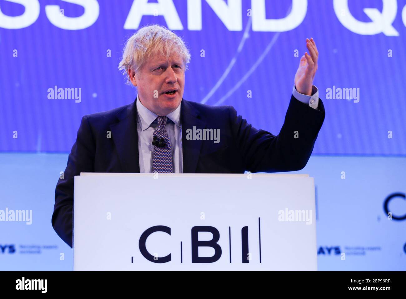 British Prime Minister, Boris Johnson makes a keynote political speech ...