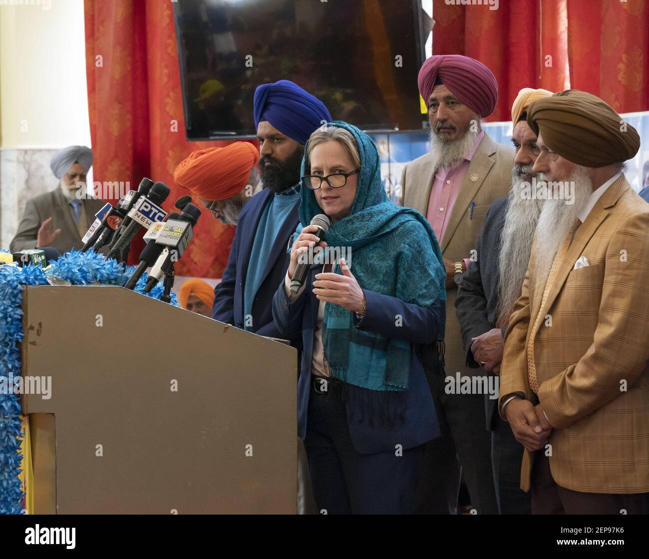 Queens Borough President Melinda Kats speaks during 550th Birthday of ...