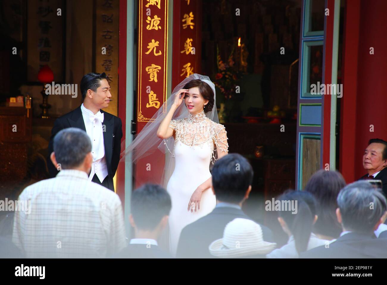 Lin Chi-ling and AKIRA held the wedding ceremony at Tainan Art Museum ...