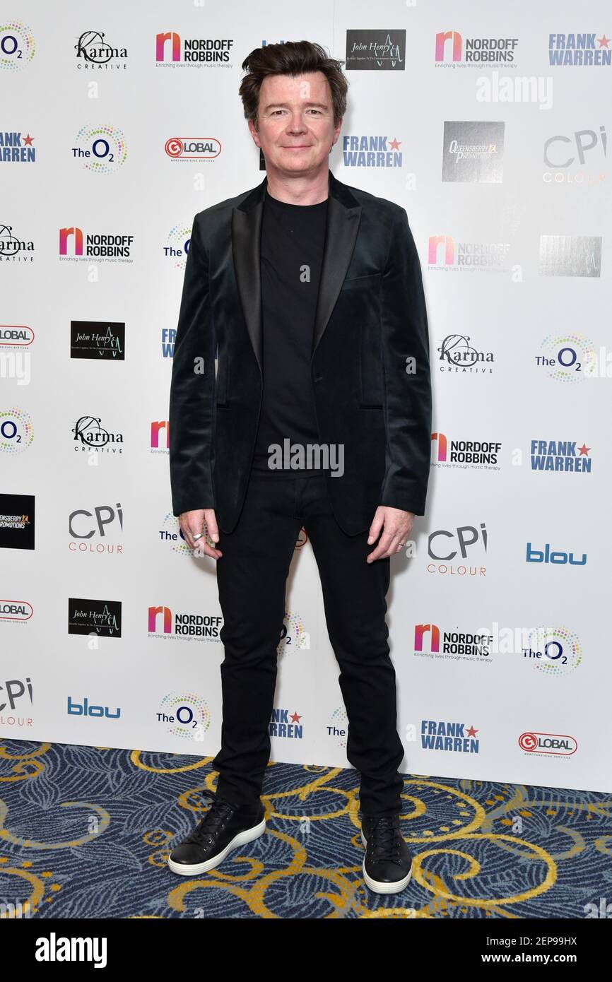 Rick Astley attends the Nordoff Robbins Boxing Dinner in London. (Photo ...