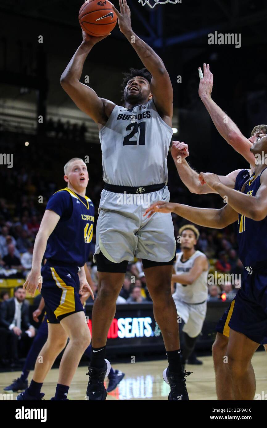 November 18, 2019: Colorado Buffaloes forward Evan Battey (21) makes a ...