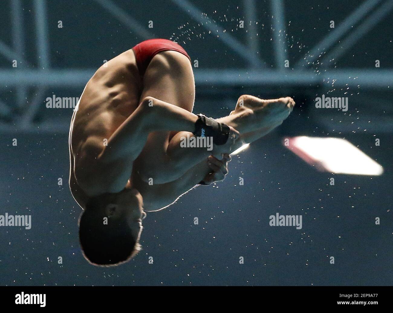 Rikuto Tamai of Japan competes in the Men's 10-metre platform diving ...