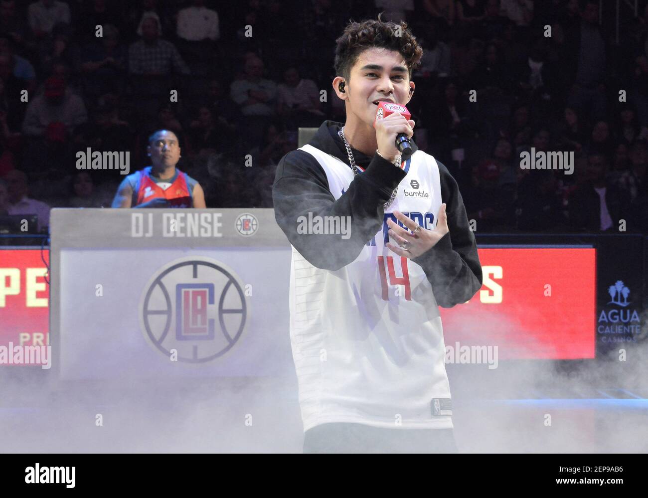 International Music Artist Inigo Pascual performing at halftime at the ...