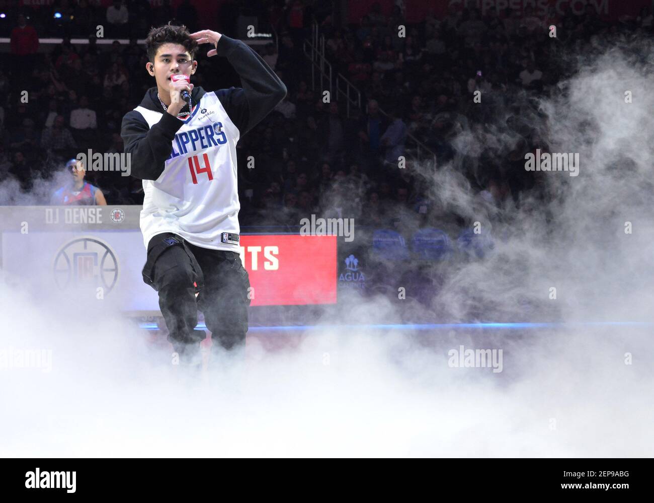 International Music Artist Inigo Pascual performing at halftime at the ...