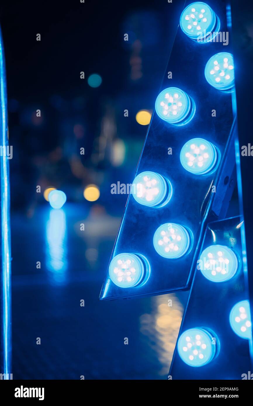 Blue neon lights hi-res stock photography and images - Alamy