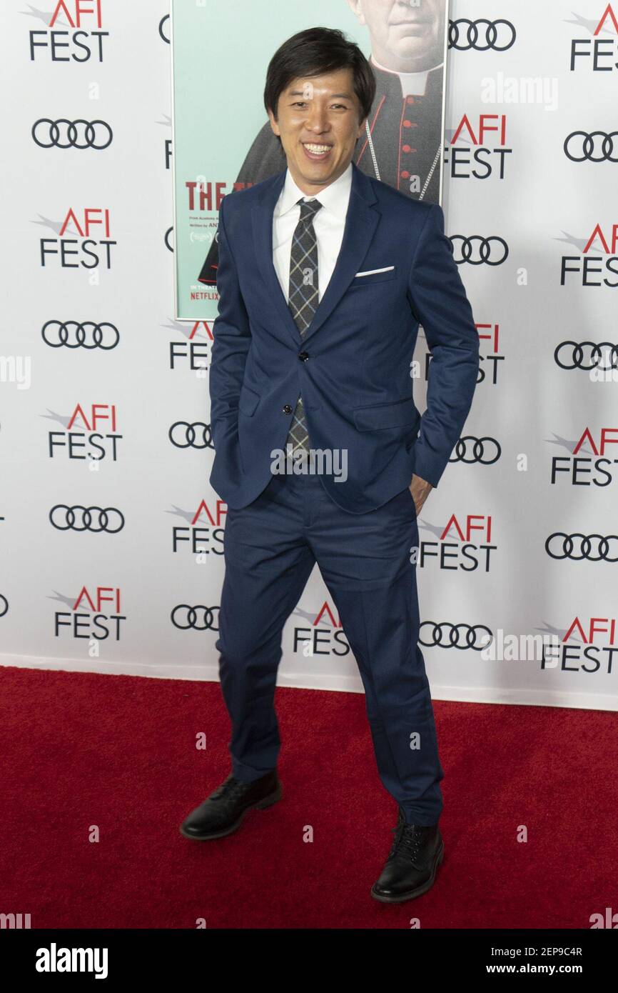 Dan Lin walks the red carpet for "The Two Popes" premiere at The ...