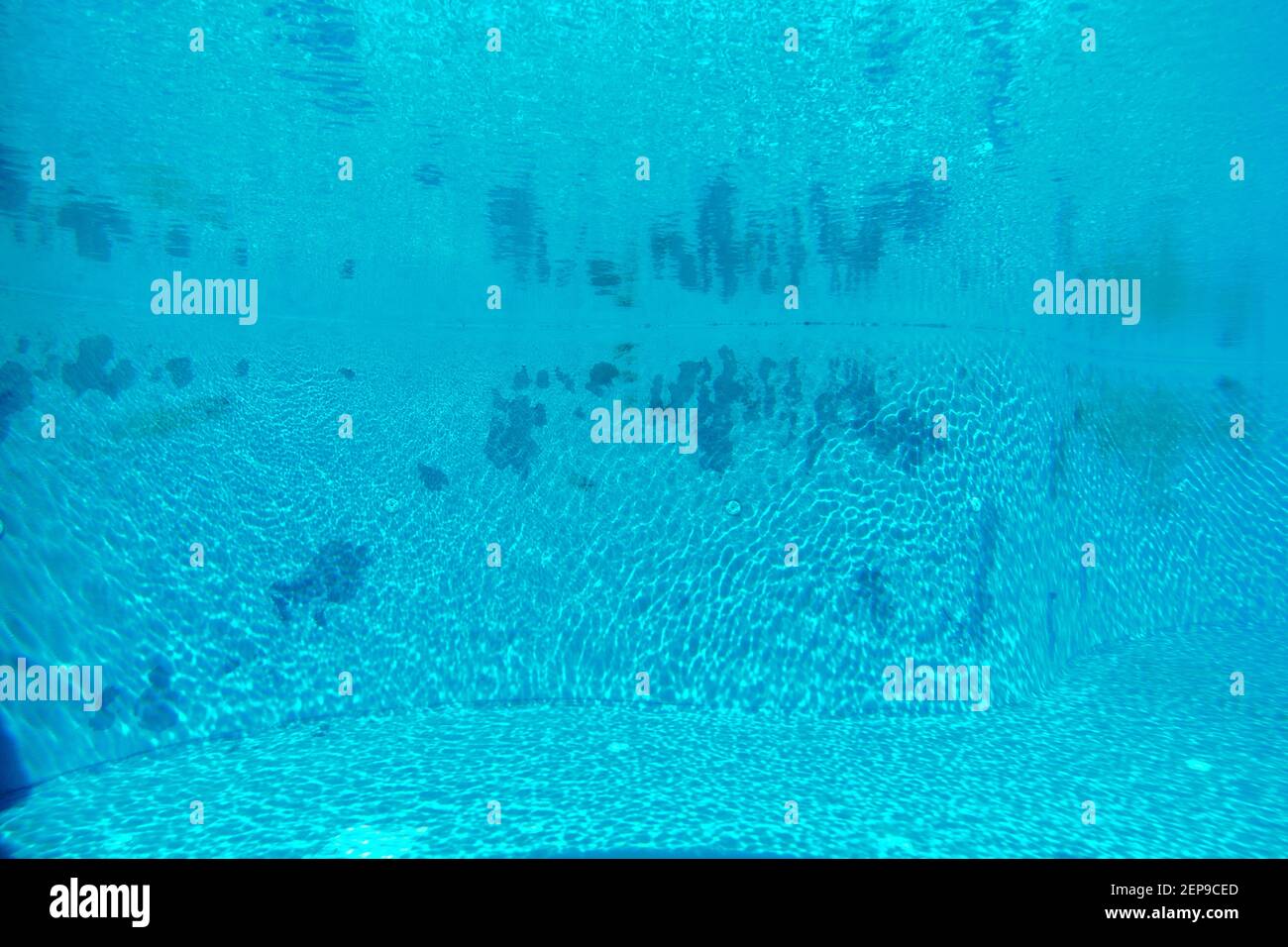 Inside the very clean and turquoise color swimming pool Stock Photo - Alamy