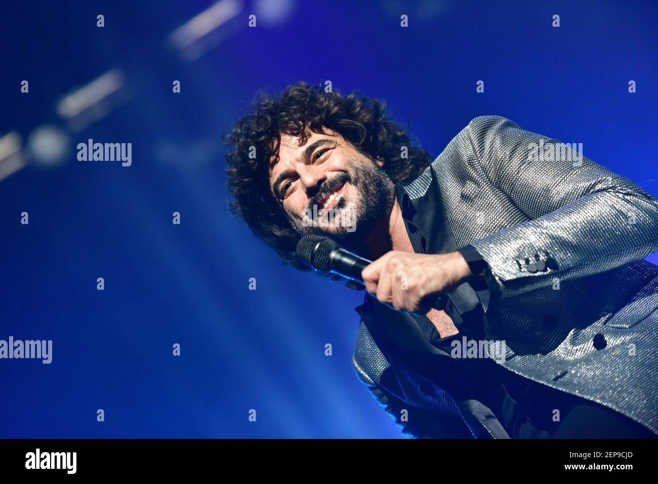 The Italian singer Francesco Renga performing live at Teatro Augusteo ...
