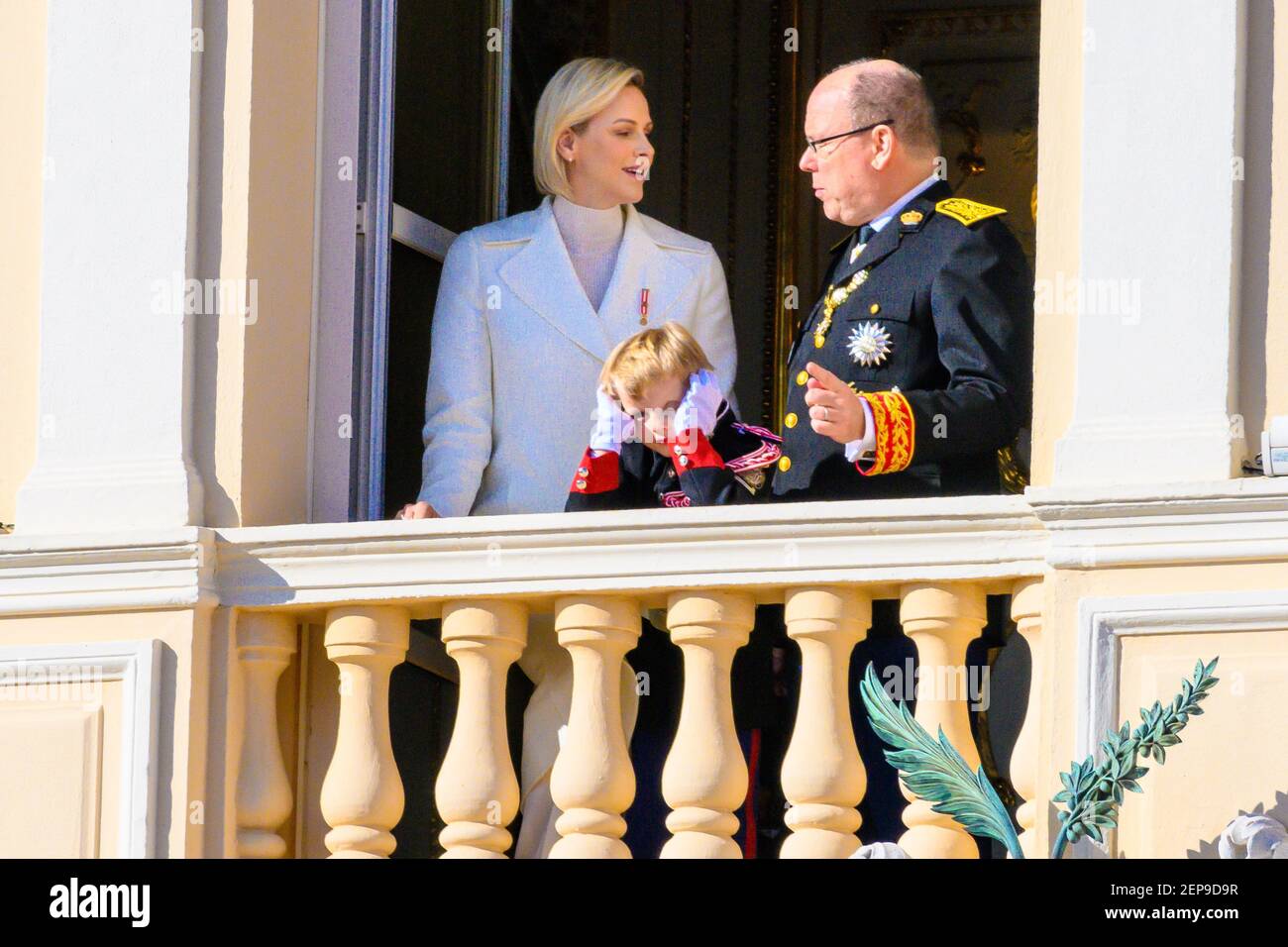 Prince Albert II of Monaco, Princess Charlene of Monaco with Prince ...