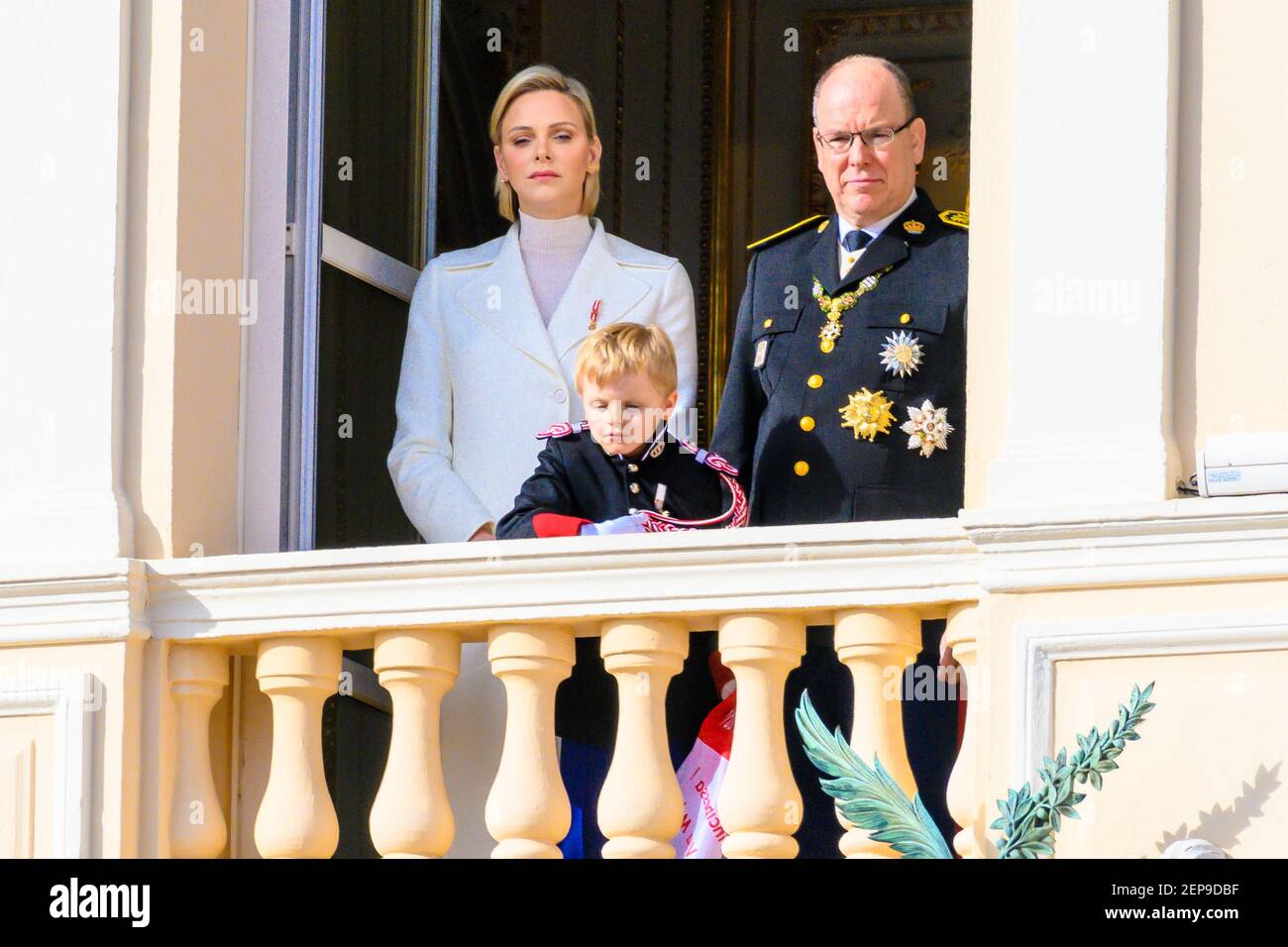 Prince Albert II of Monaco, Princess Charlene of Monaco with Prince ...