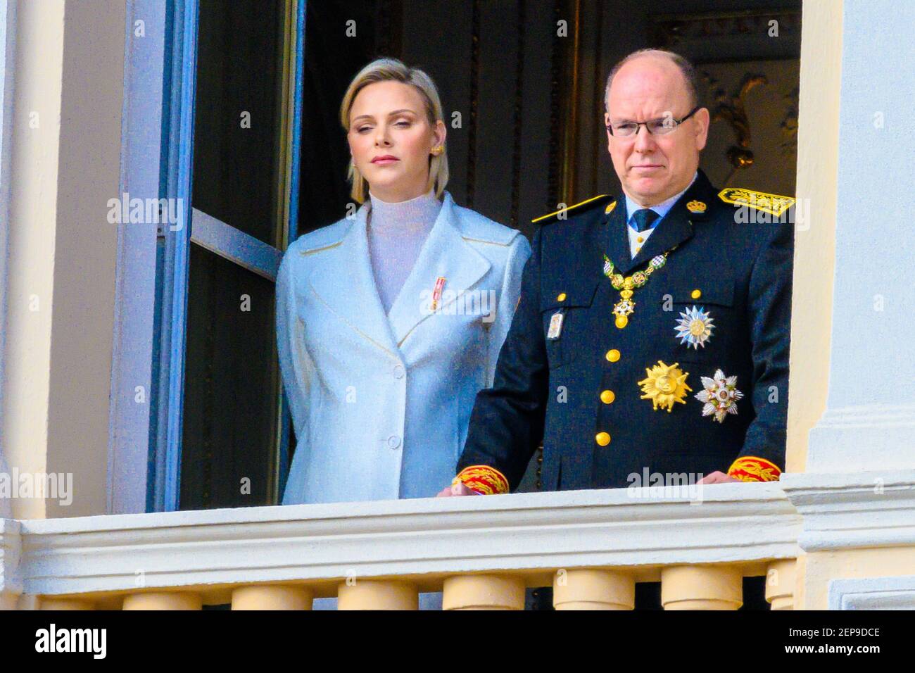 Prince Albert II of Monaco and Princess Charlene of Monaco during the ...