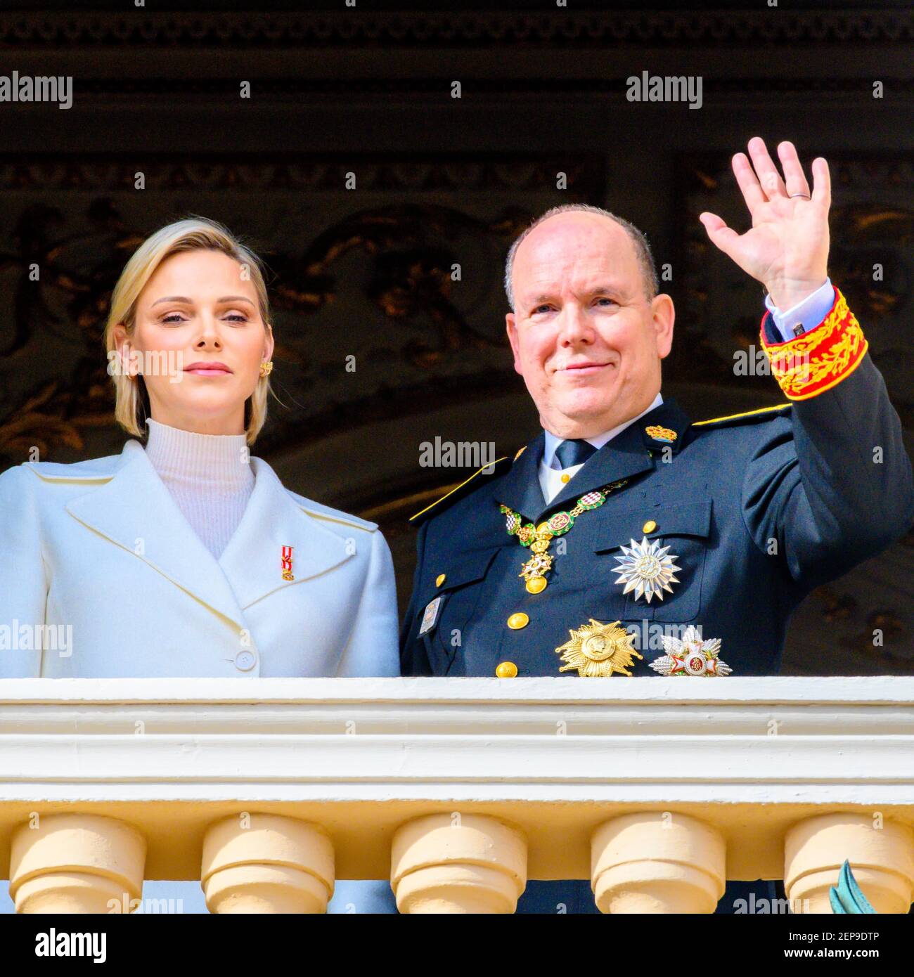 Prince Albert II of Monaco and Princess Charlene of Monaco during the ...