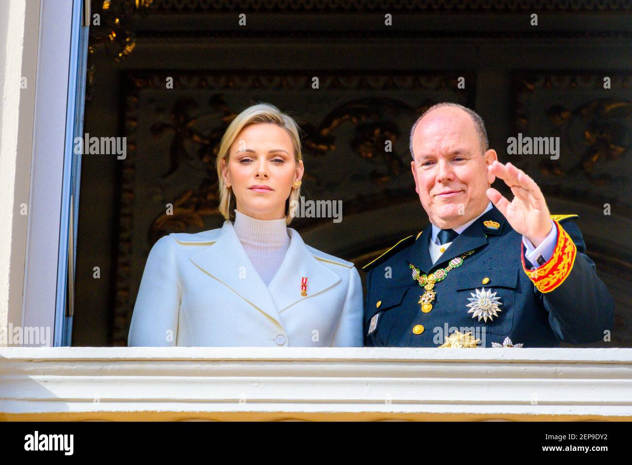 Prince Albert II of Monaco and Princess Charlene of Monaco during the ...