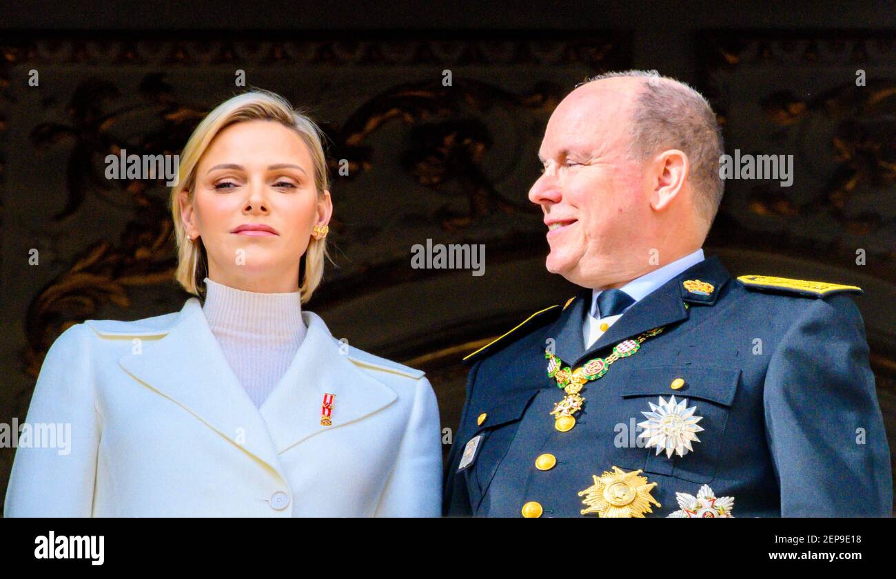 Prince Albert II of Monaco and Princess Charlene of Monaco during the ...