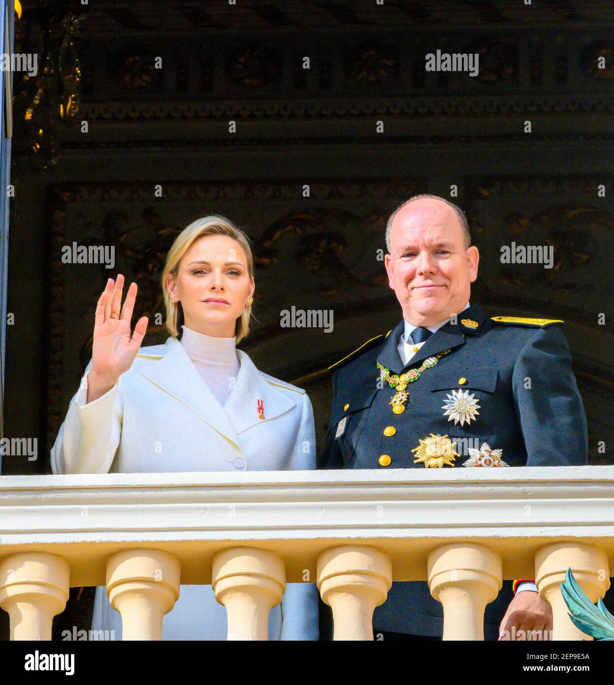 Prince Albert II of Monaco and Princess Charlene of Monaco during the ...