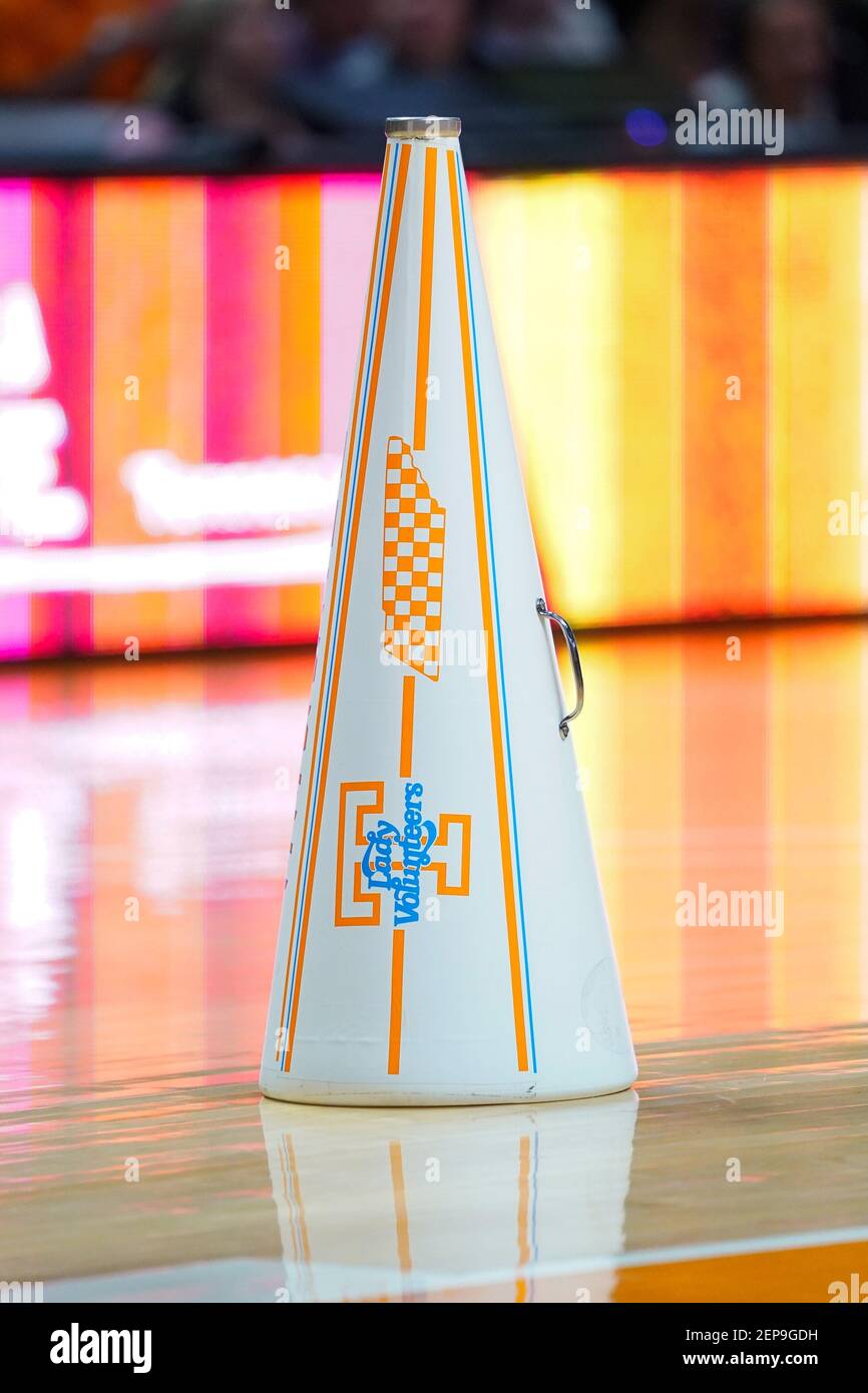 November 18, 2019: Tennessee Lady Vols cheer megaphone during the NCAA ...