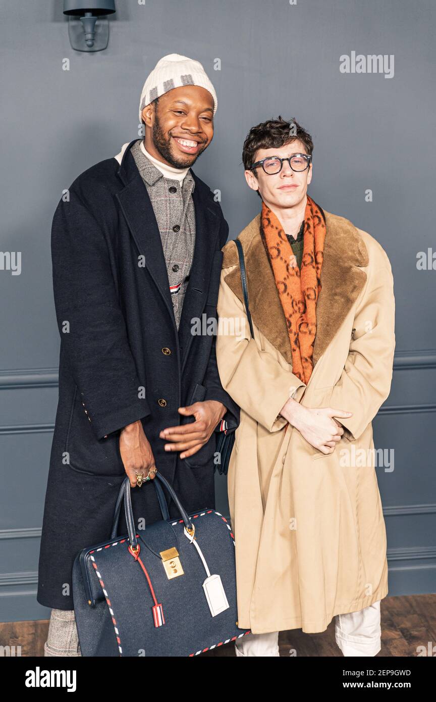 Jeremy O. Harris (L) and Ben Levi Ross (R) are seen during red carpet ...
