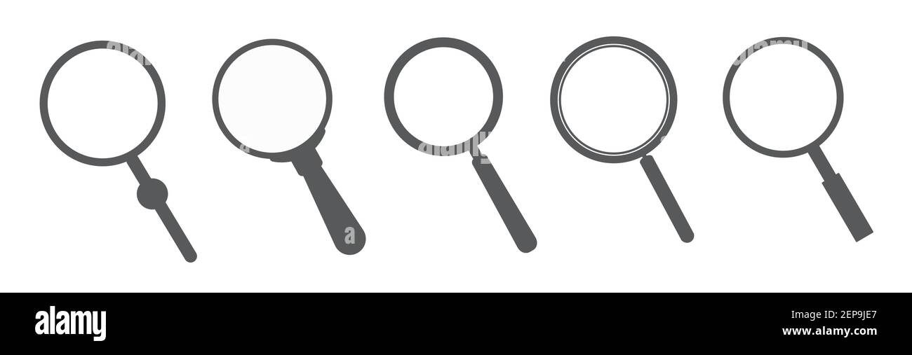 Set of magnifying glass icons. Magnifier sign set. Search icon Concept ...