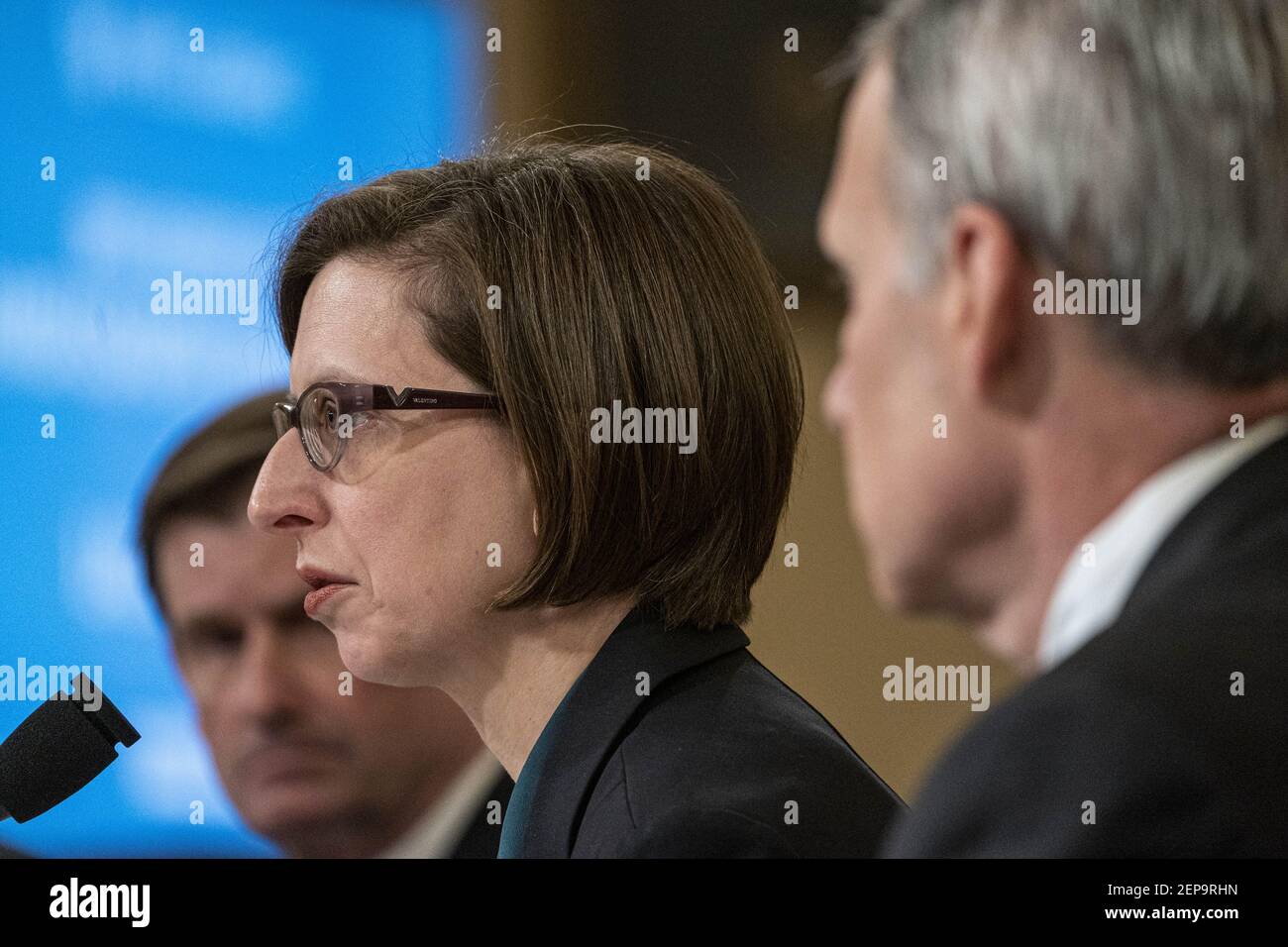 Deputy assistant secretary at the Defense Department Laura Cooper and ...