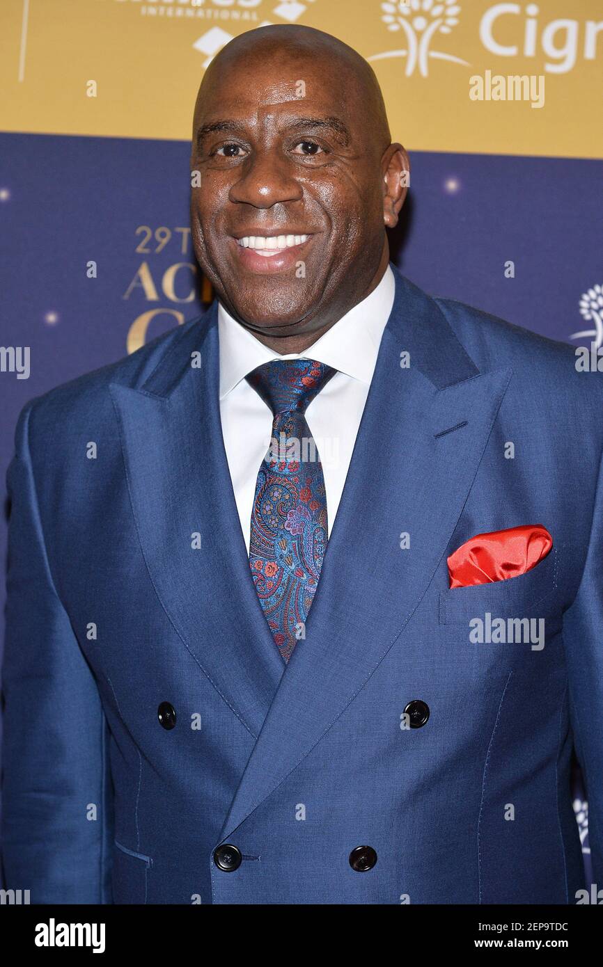 Former NBA player Magic Johnson attends The 29th Annual Achilles Gala ...