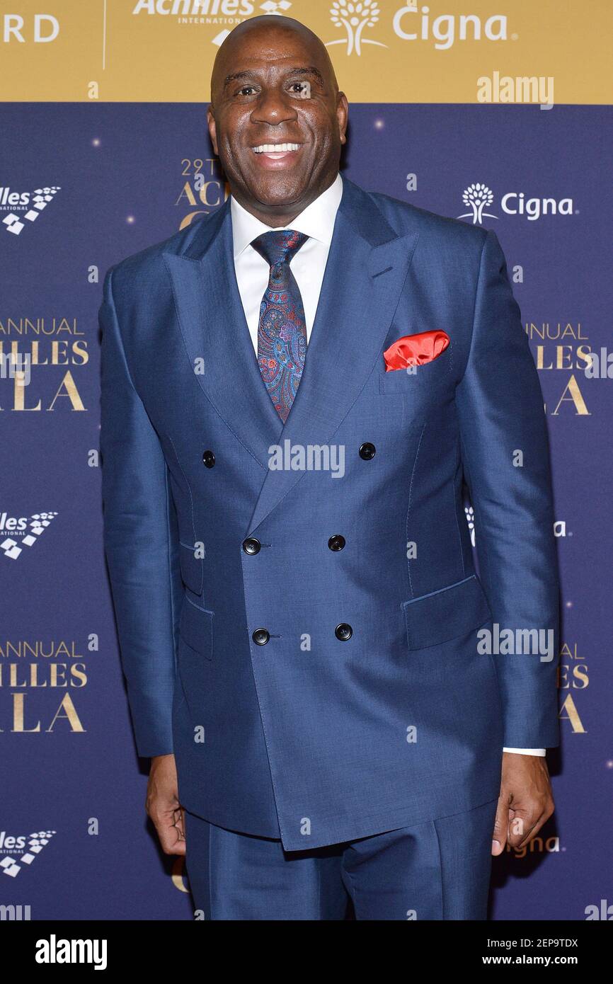 Former NBA player Magic Johnson attends The 29th Annual Achilles Gala ...