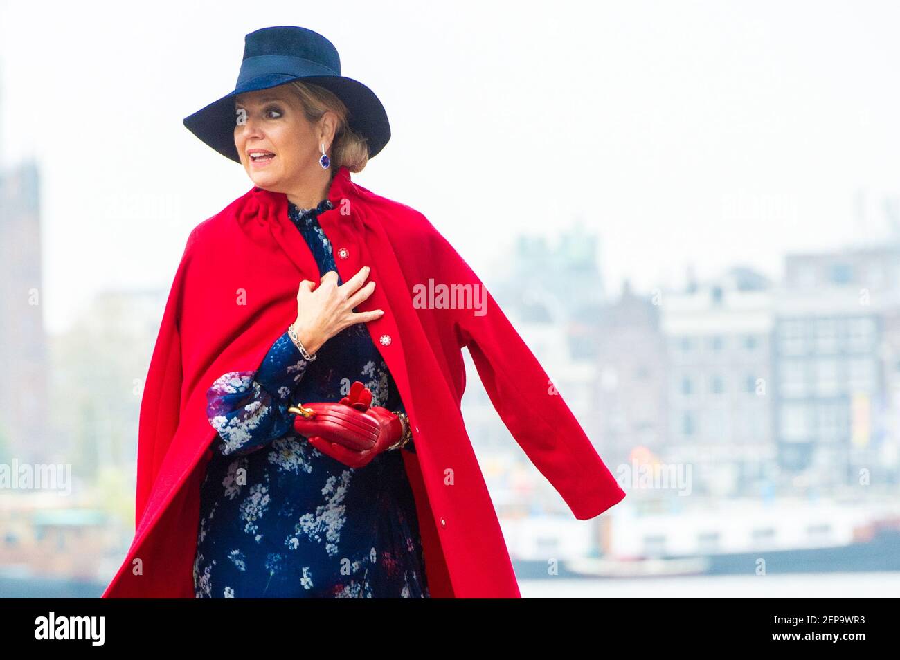 Queen Maxima at the opening of the Humania exhibition at the NEMO ...
