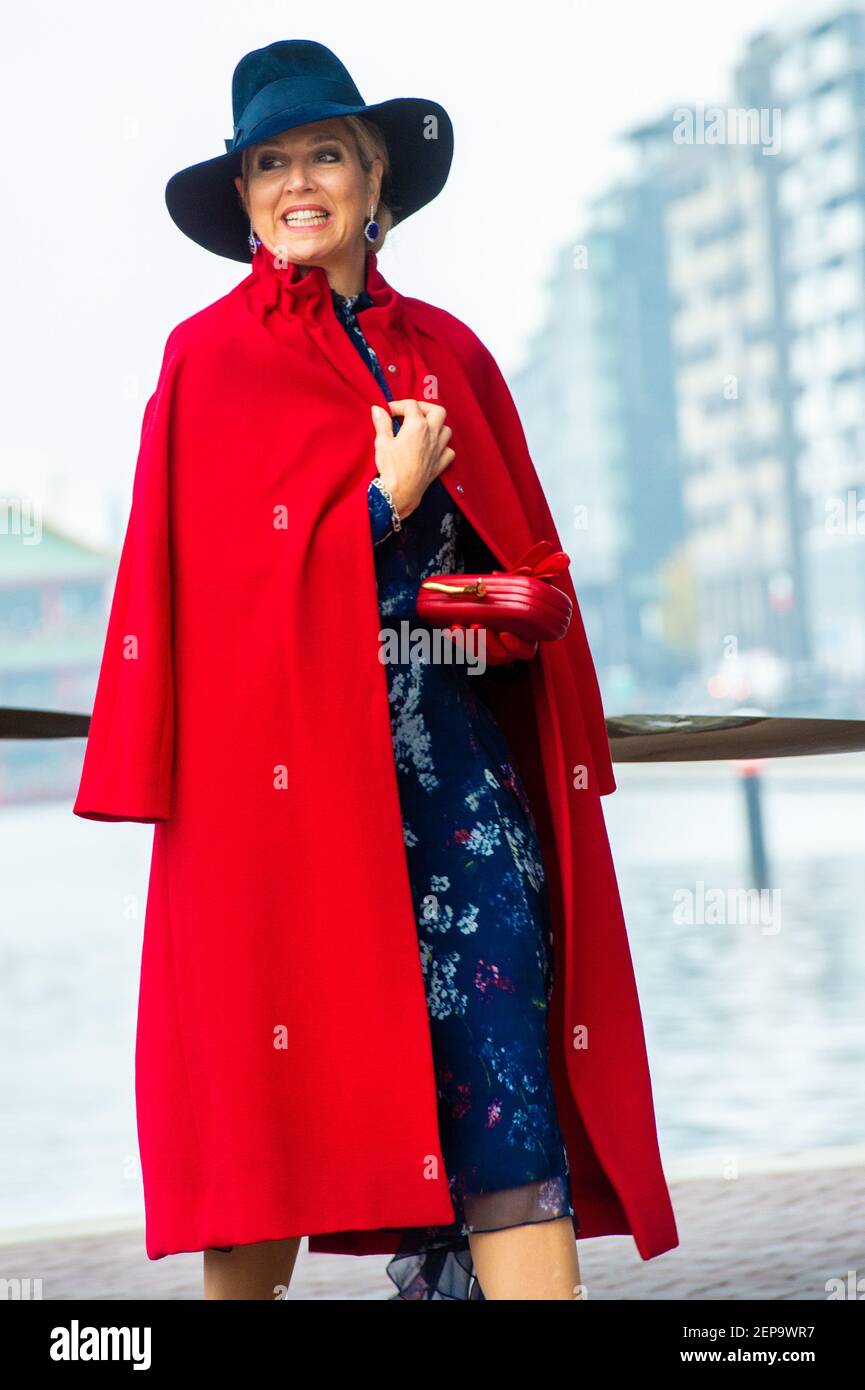 Queen Maxima at the opening of the Humania exhibition at the NEMO ...