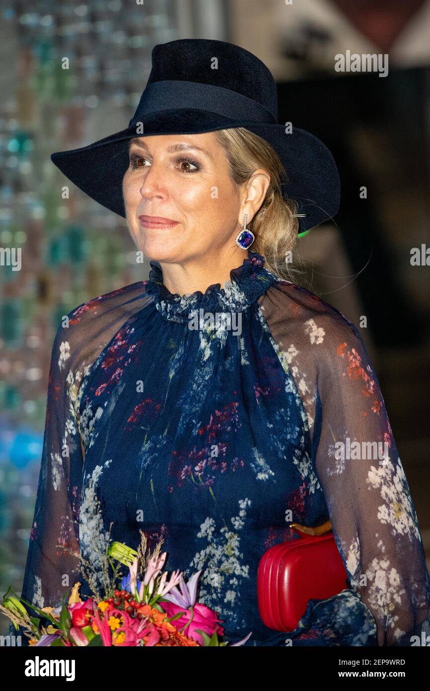 Queen Maxima at the opening of the Humania exhibition at the NEMO ...