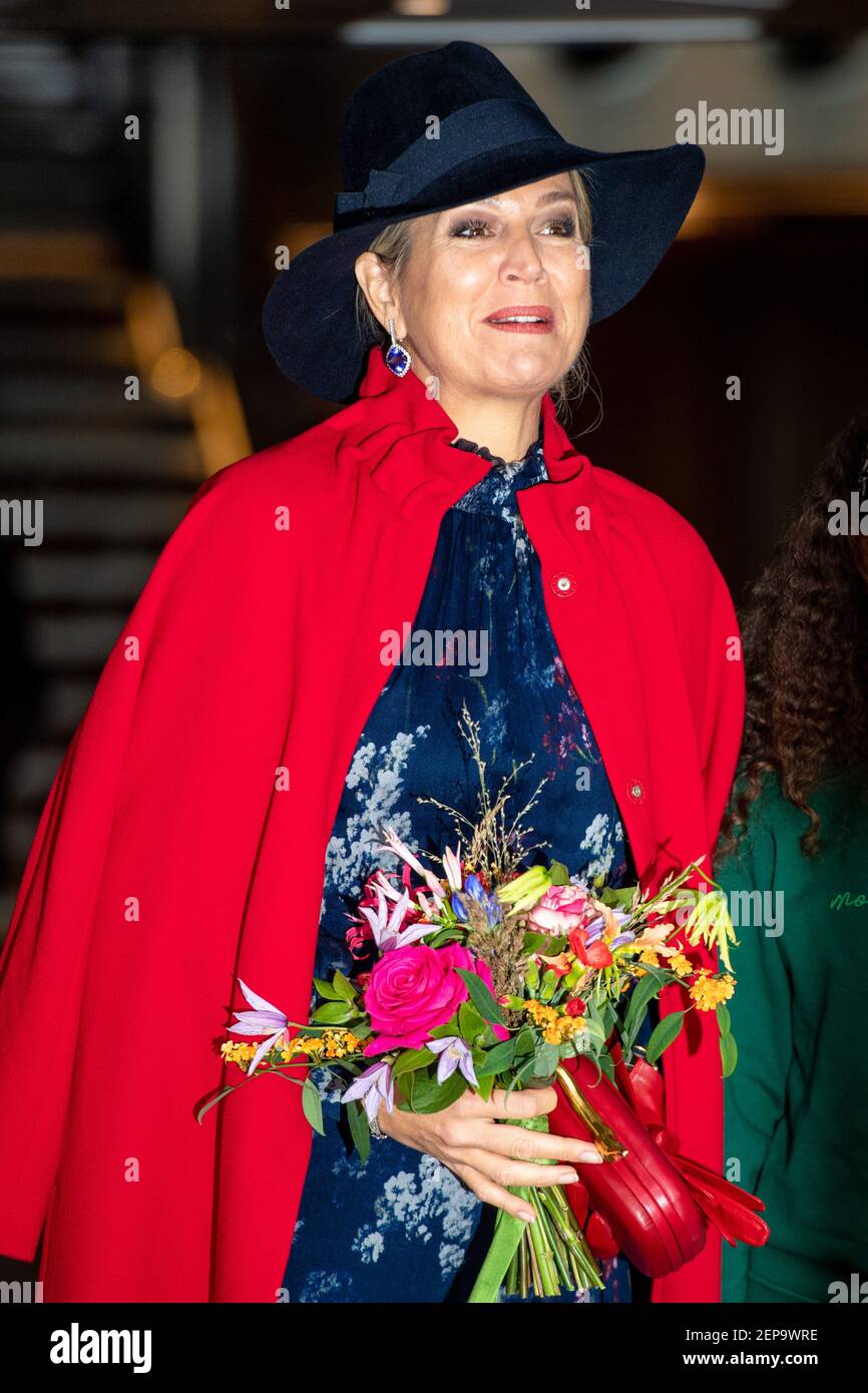 Queen Maxima at the opening of the Humania exhibition at the NEMO ...