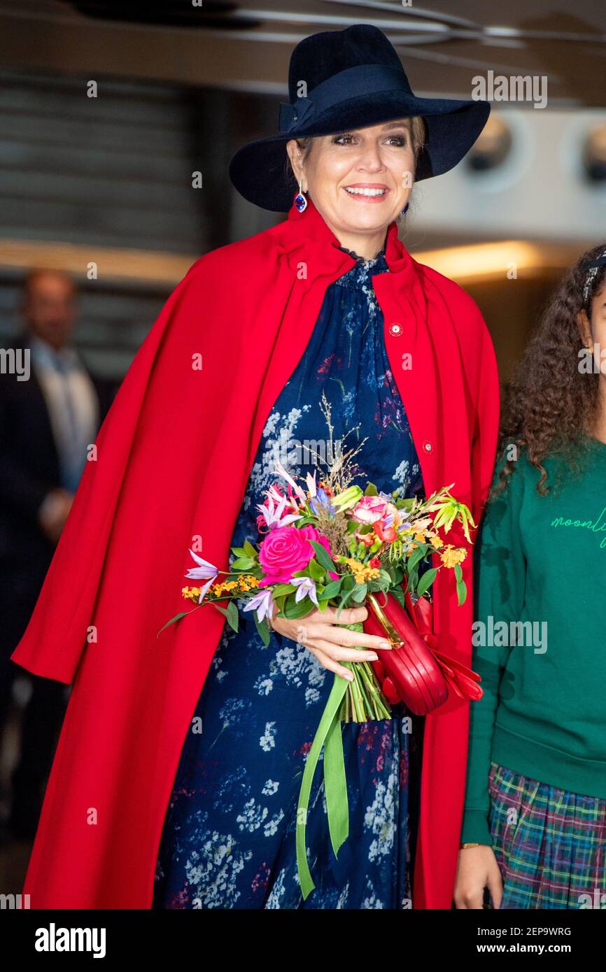 Queen Maxima at the opening of the Humania exhibition at the NEMO ...