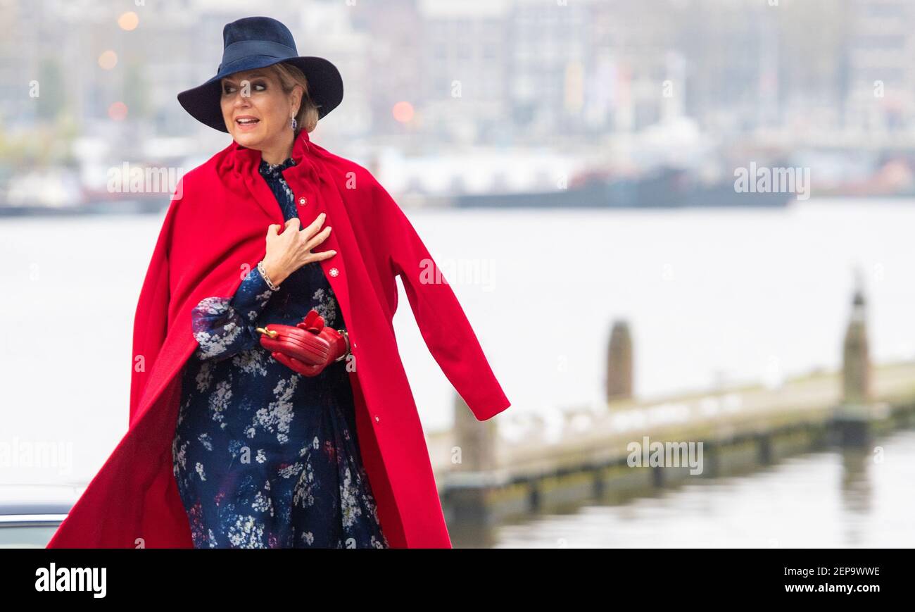 Queen Maxima at the opening of the Humania exhibition at the NEMO ...