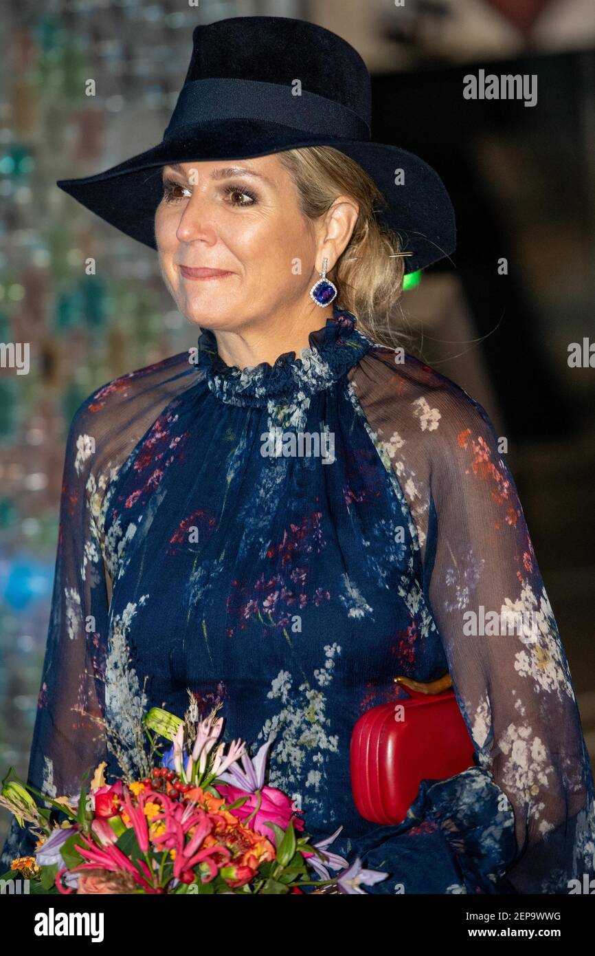 Queen Maxima at the opening of the Humania exhibition at the NEMO ...