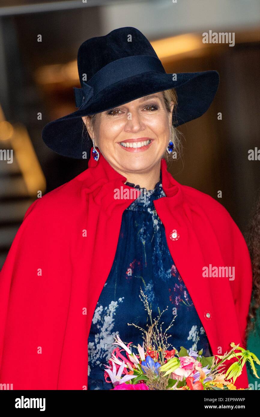 Queen Maxima at the opening of the Humania exhibition at the NEMO ...