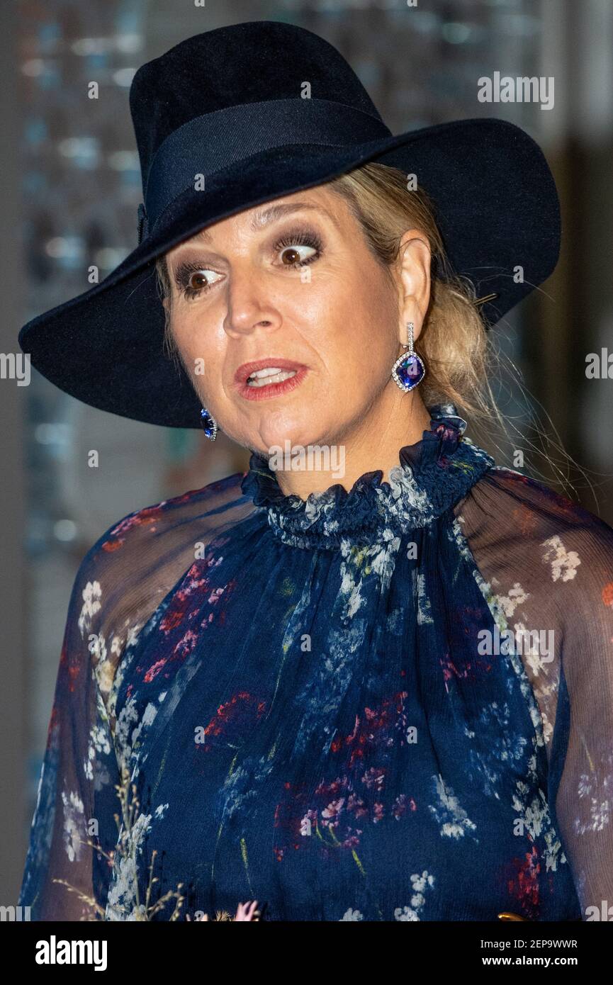 Queen Maxima at the opening of the Humania exhibition at the NEMO ...
