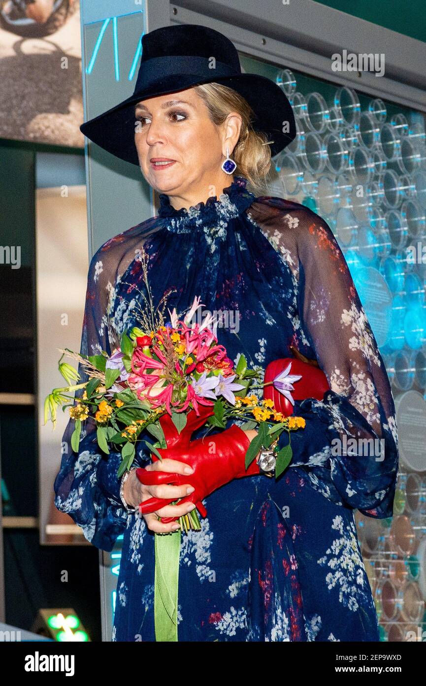 Queen Maxima at the opening of the Humania exhibition at the NEMO ...